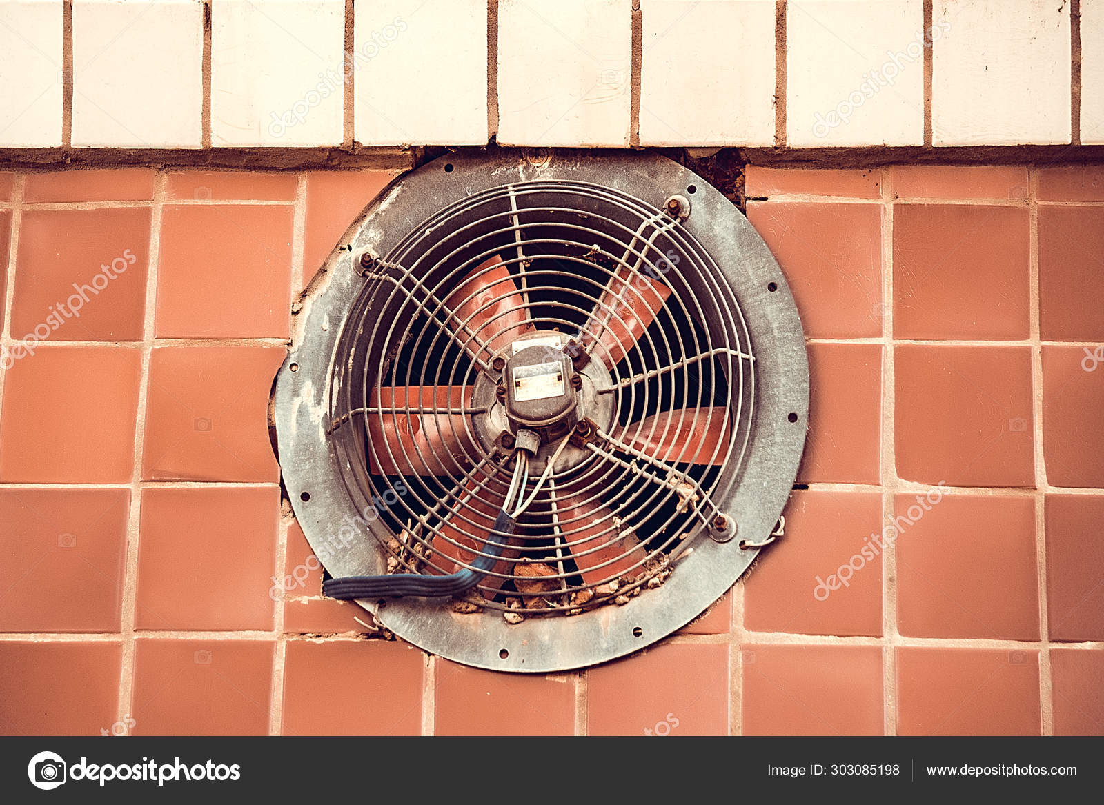 Fan built into the wall. Old ventilation — Stock Photo © andrew ...