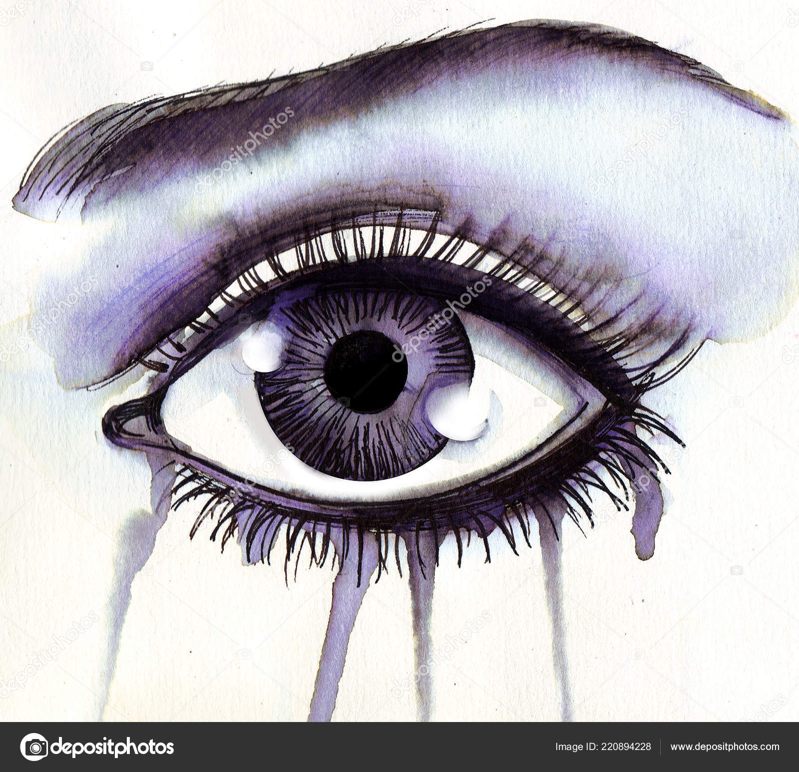 Eyes Drawing Pencil Crying