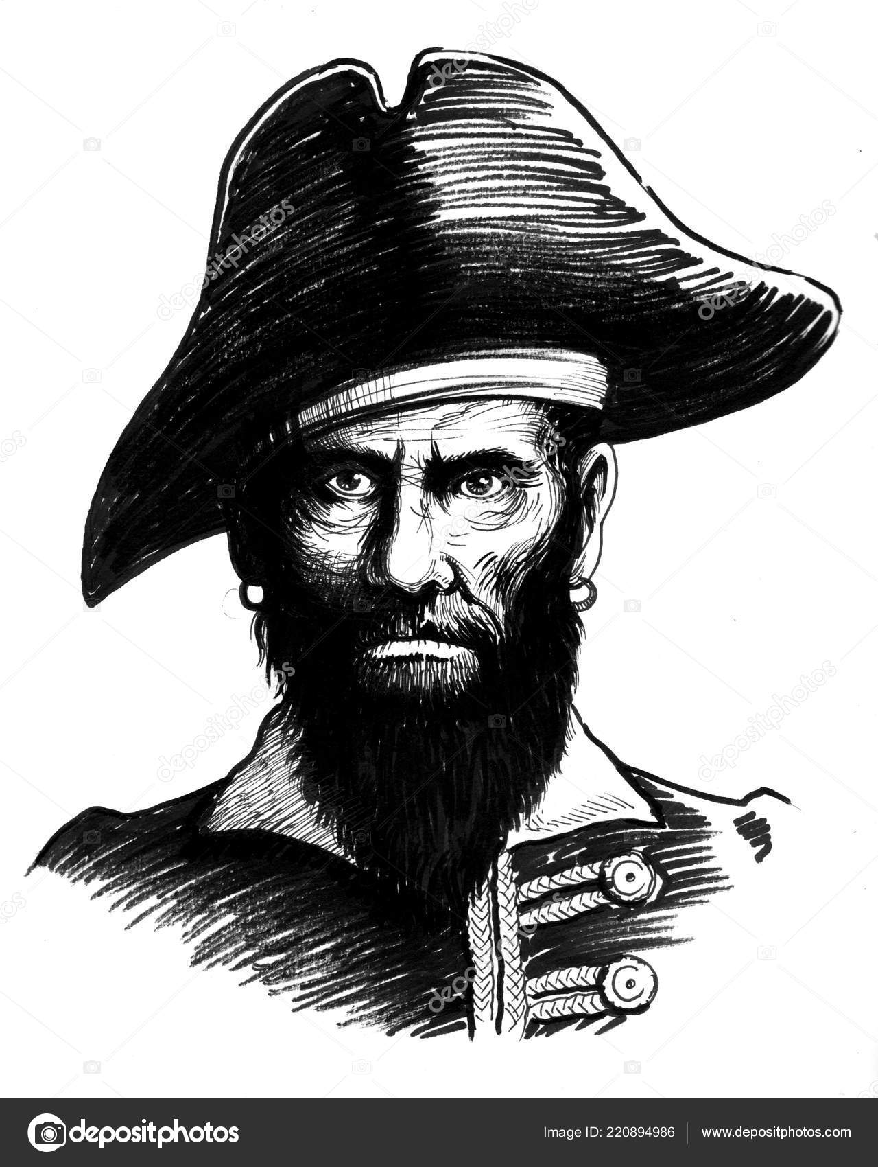 Pirate Captain Hat Drawing