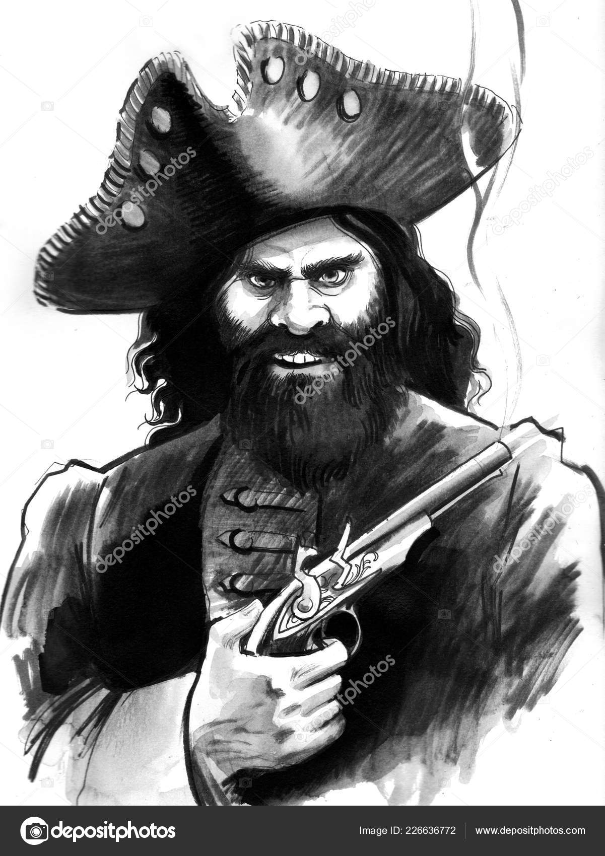 Pirate Captain Drawing