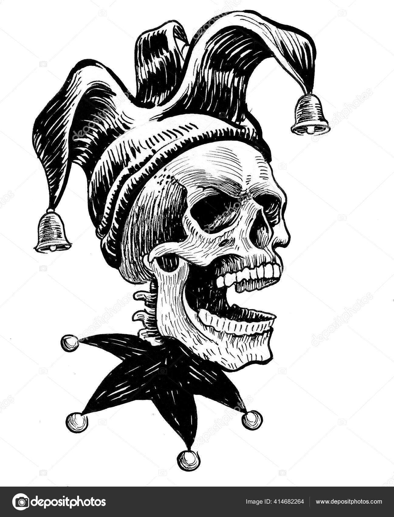Skull Jester Drawings