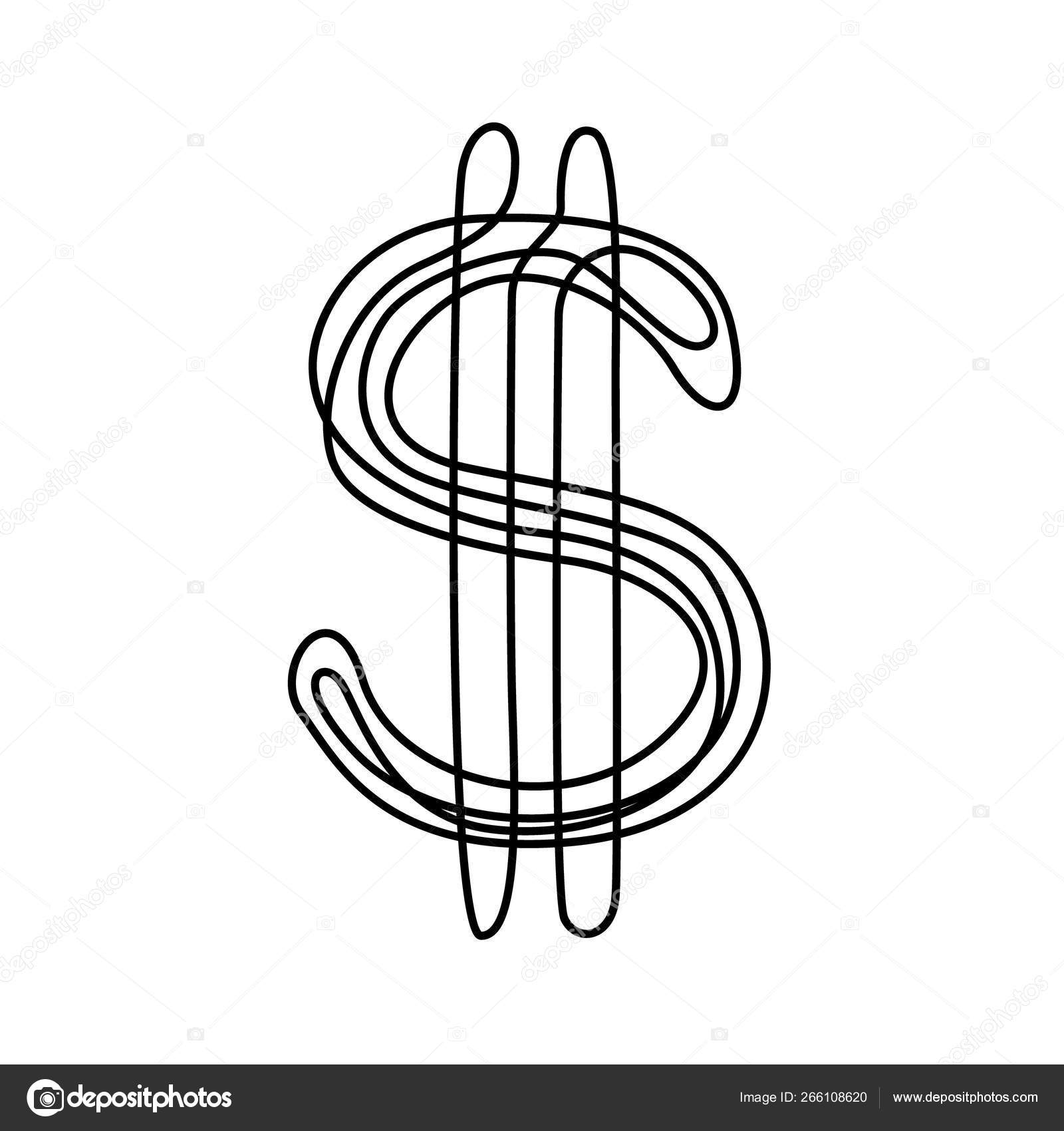 Dollarzeichen Skizze