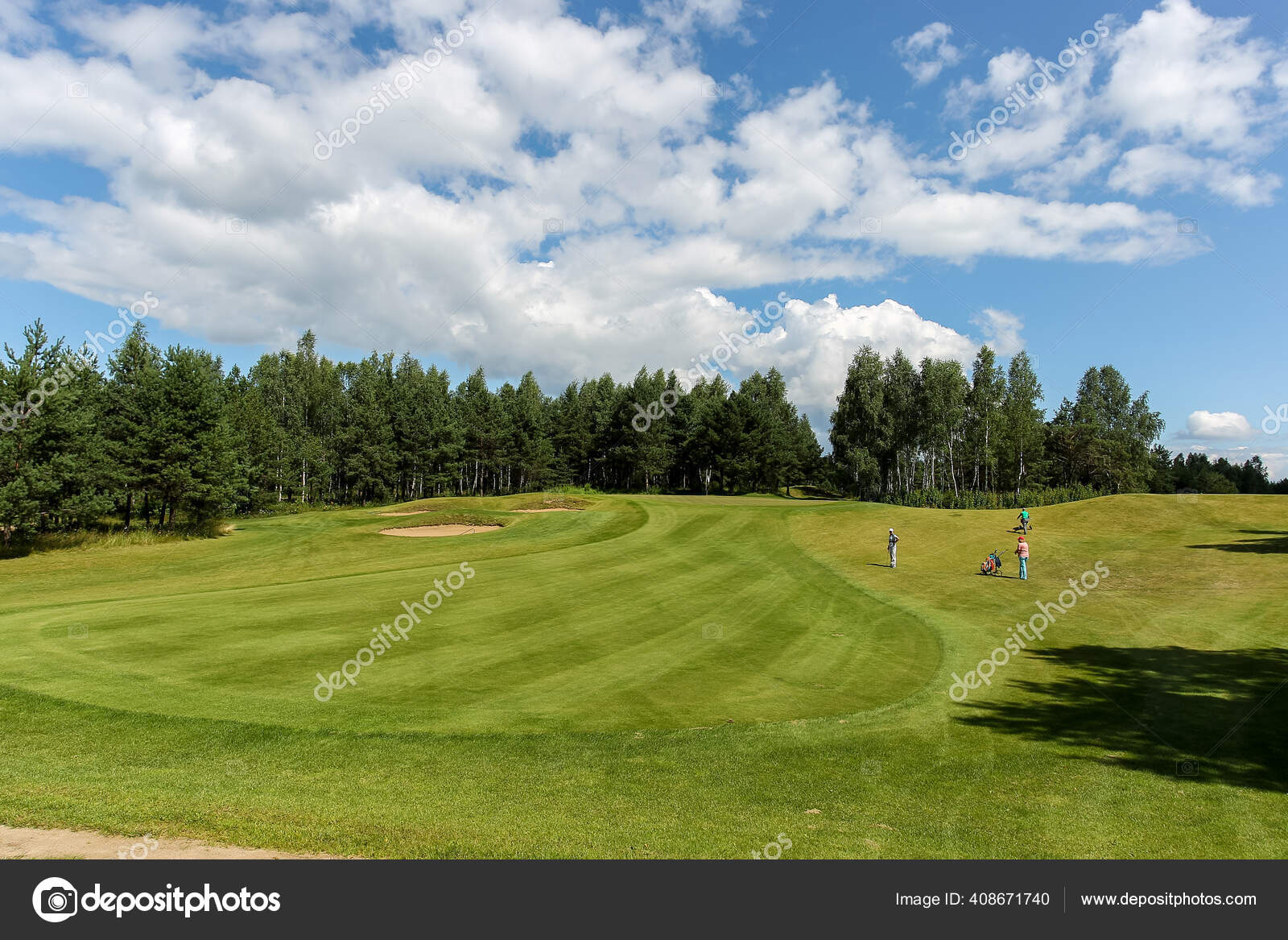 Golf Course Green Panorama