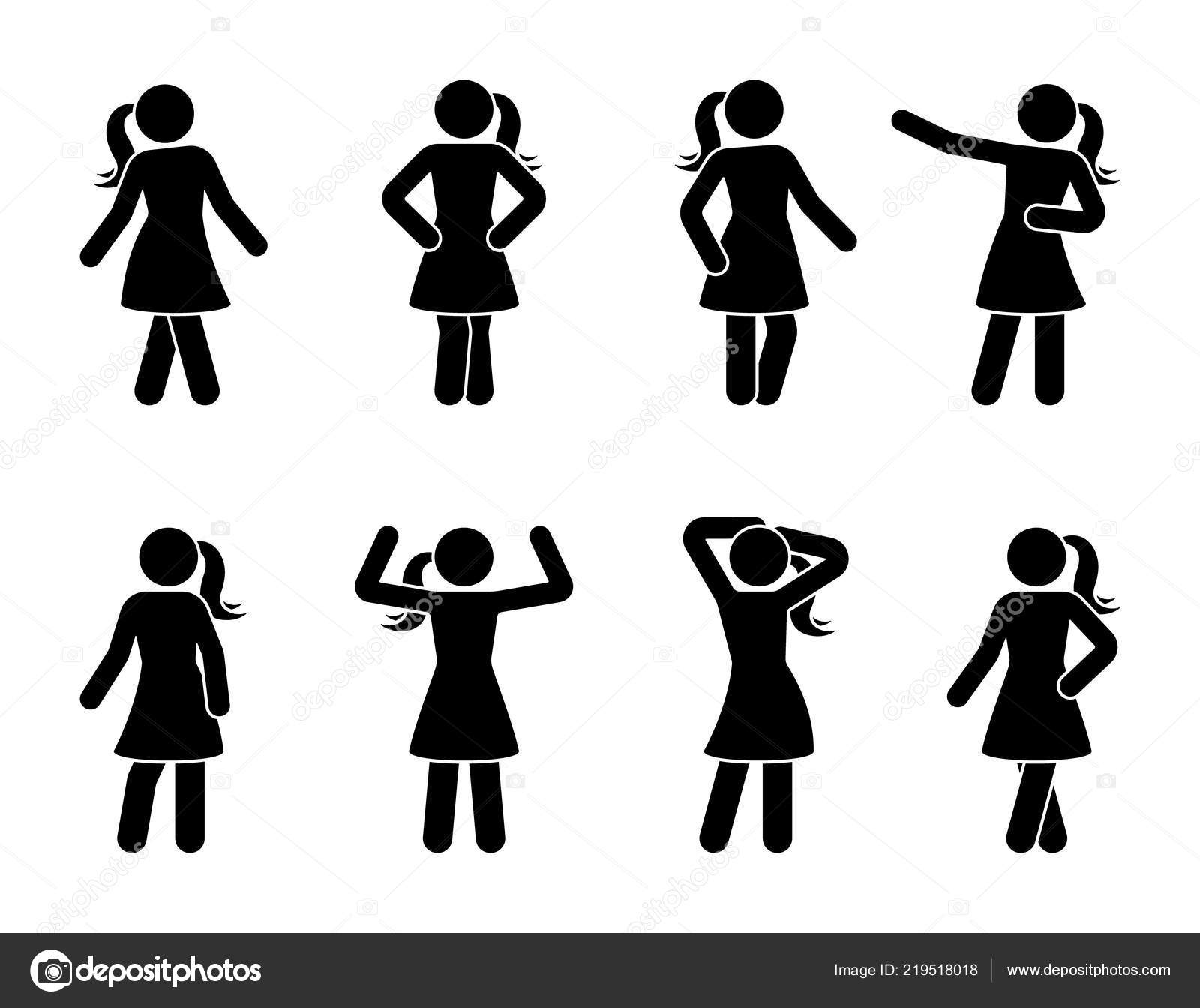 Stick Figure Walking Front