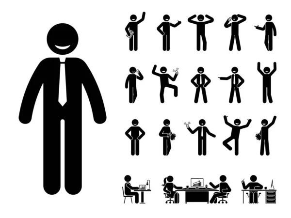 Fat Stick Figure Man Standing Front Side View Different, 59% OFF