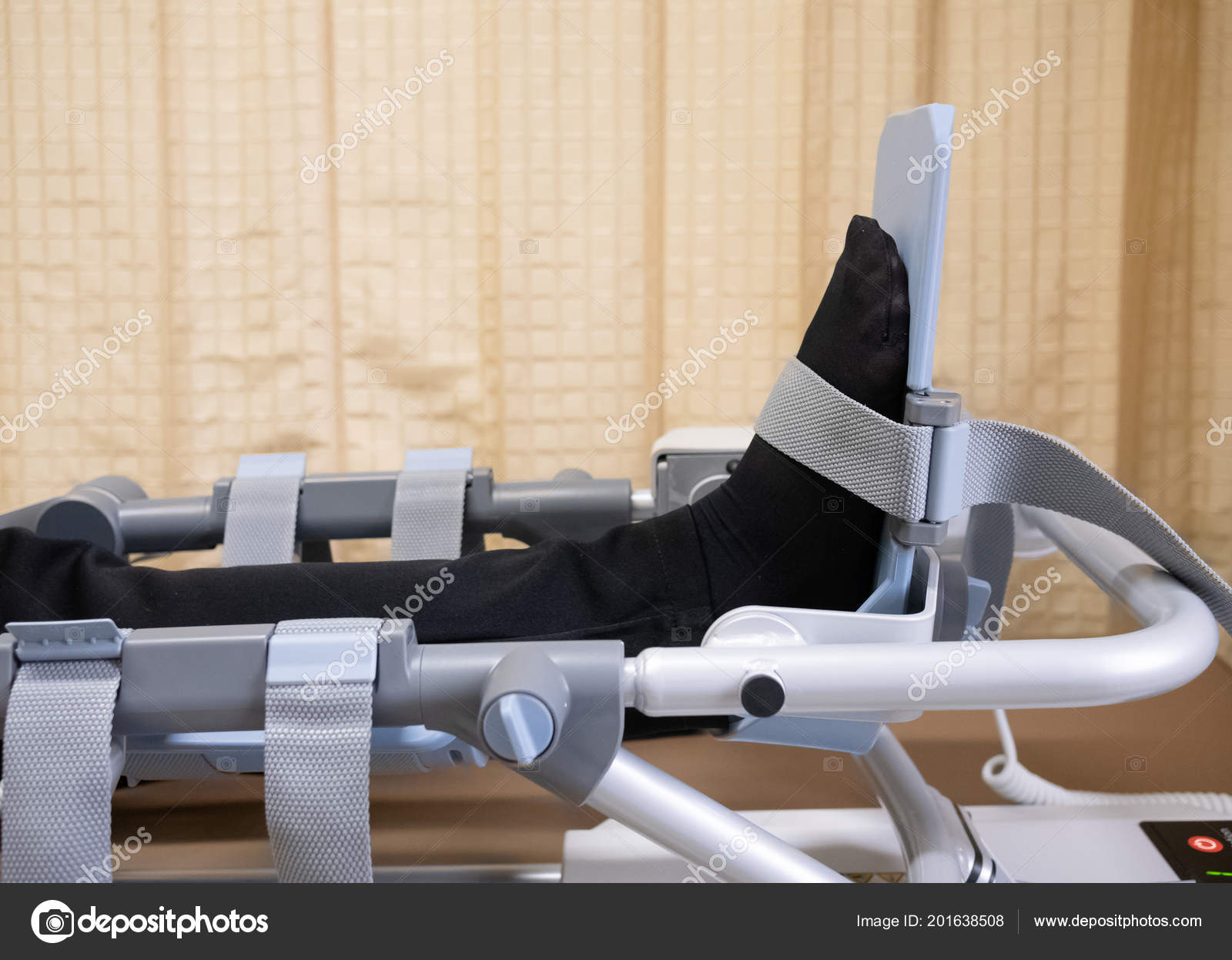 Ankle Cpm Device Rehabilitation Ankle Surgery Stock Photo by ...