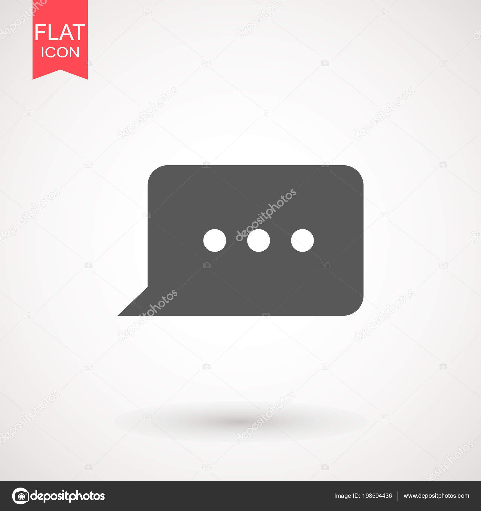 Speech Bubble Icon Chat Flat Vector Comment Icon White Background Stock Vector by ©aygunaliyeva ...