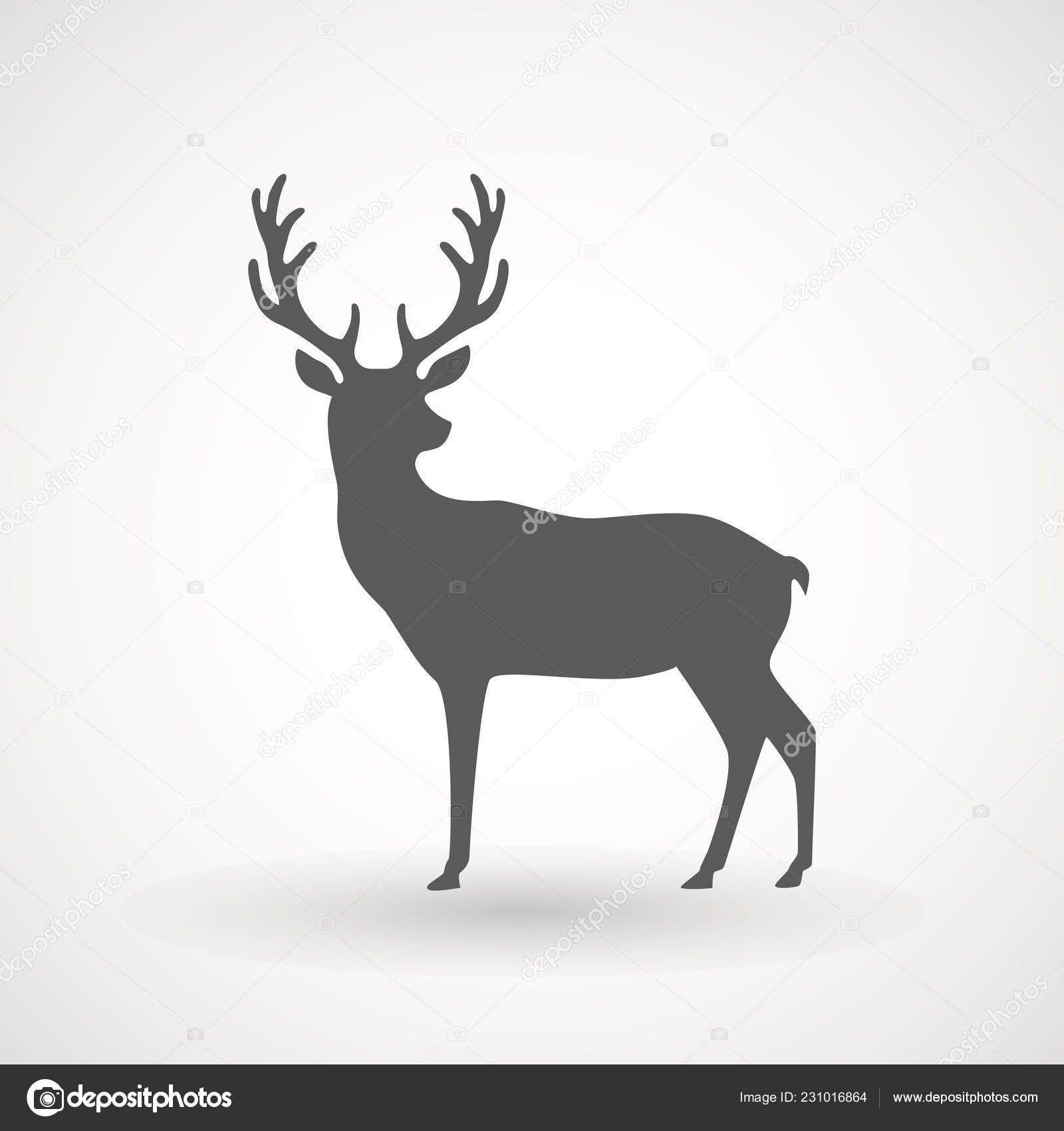 Silueta De Ciervo Corriendo