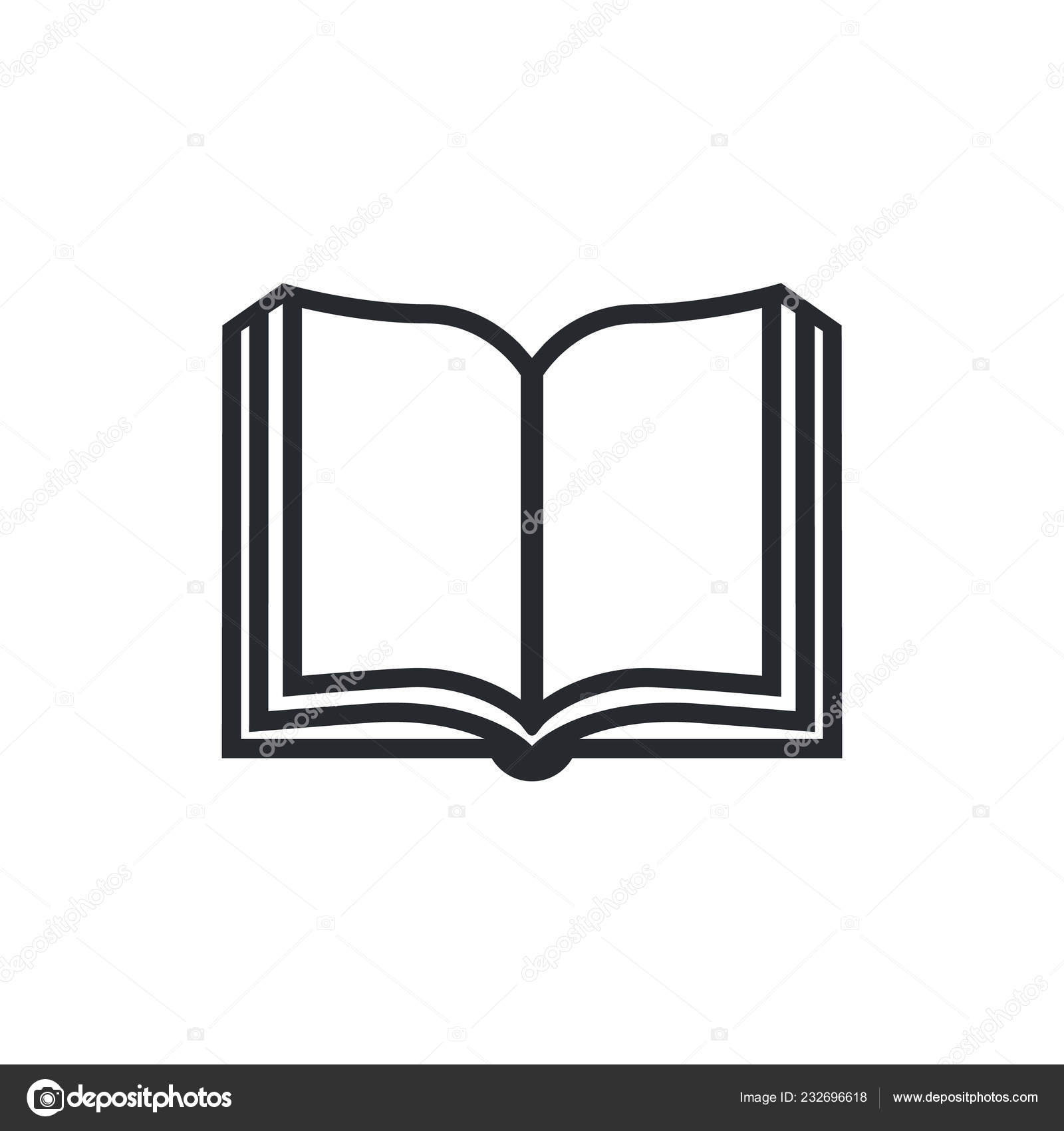 Book Icon Vector Solid Illustration Pictogram Isolated White Book Logo ...