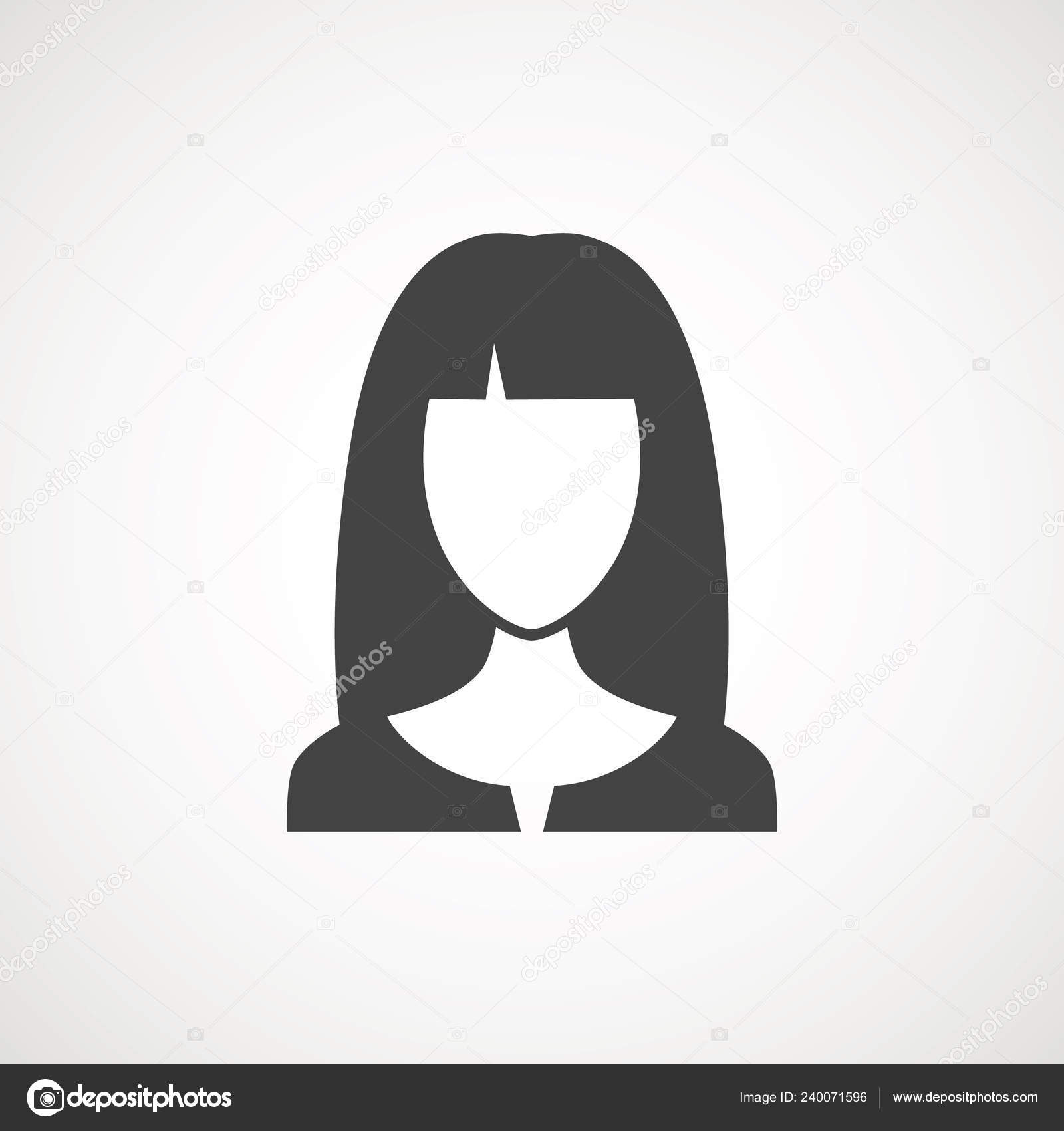 User Icon Female Person Symbol Profile Avatar Sign