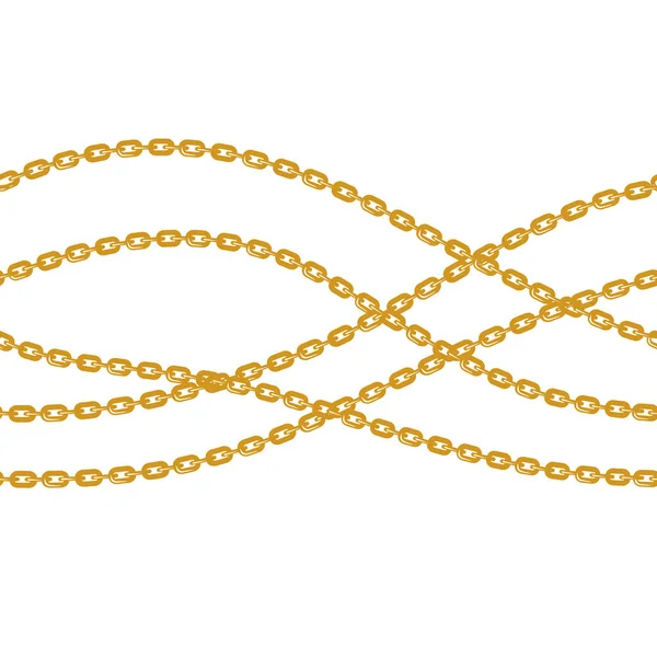 Cute gold chain texture seamless. Flat and solid color vector ...