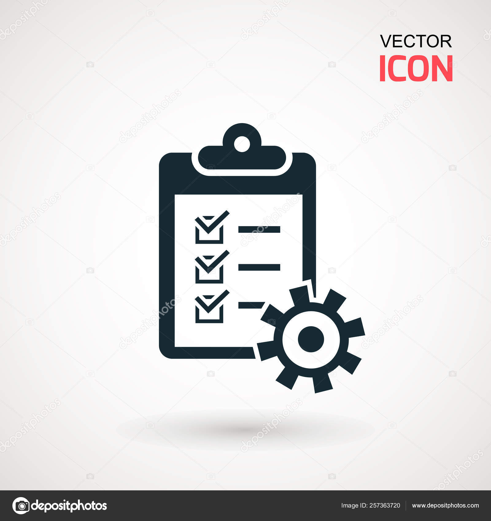 Checklist icon. Declarations linear icon. Flat illustration of ...