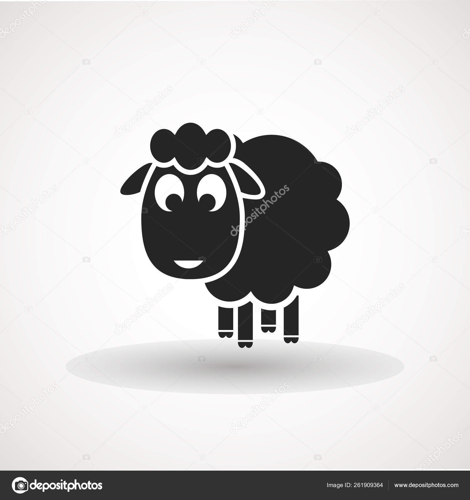 Sheep icon. Animal head. Silhouette icon sheep. Farm sign. Graph symbol ...