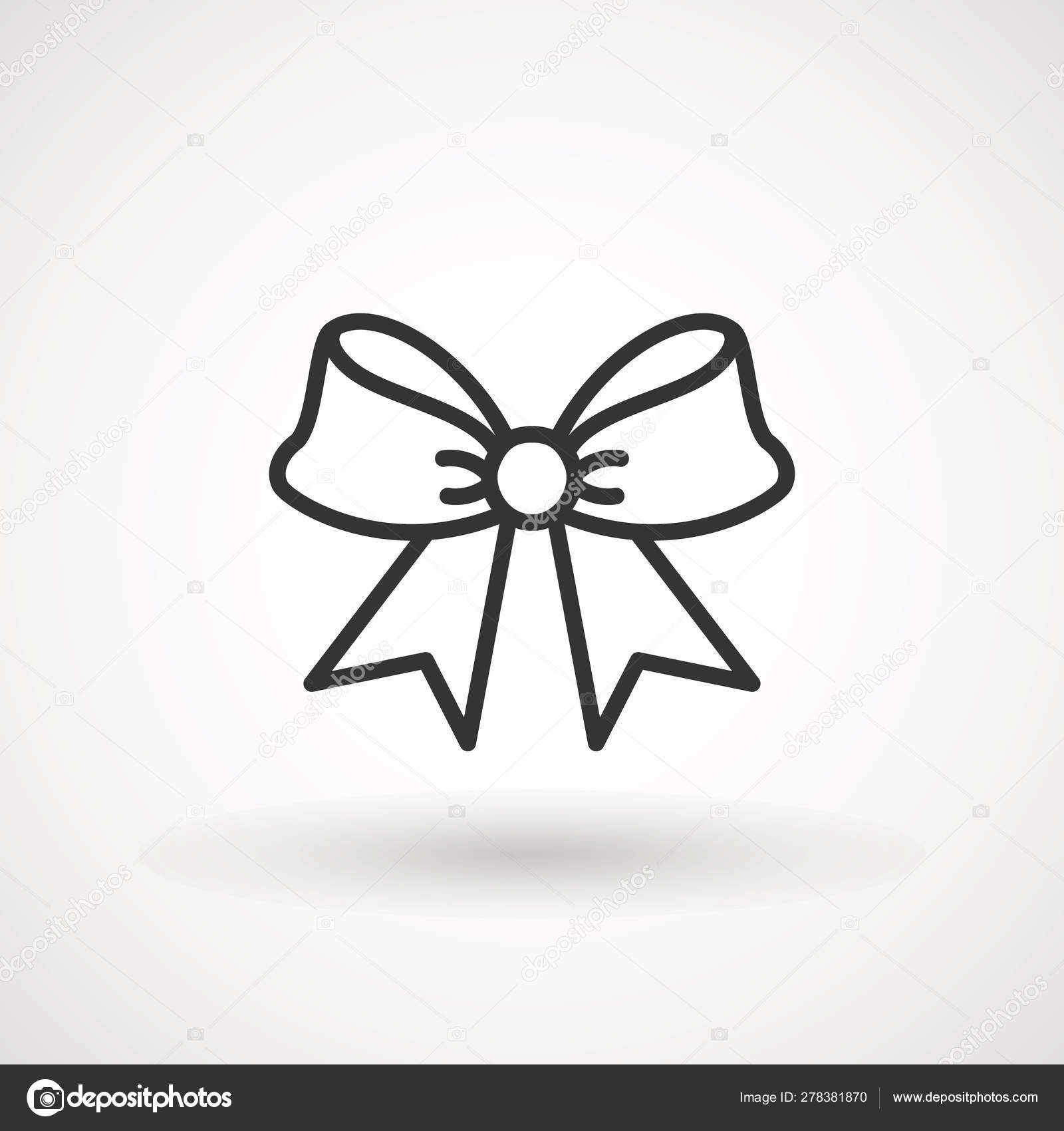 Christmas Bow Vector Black And White