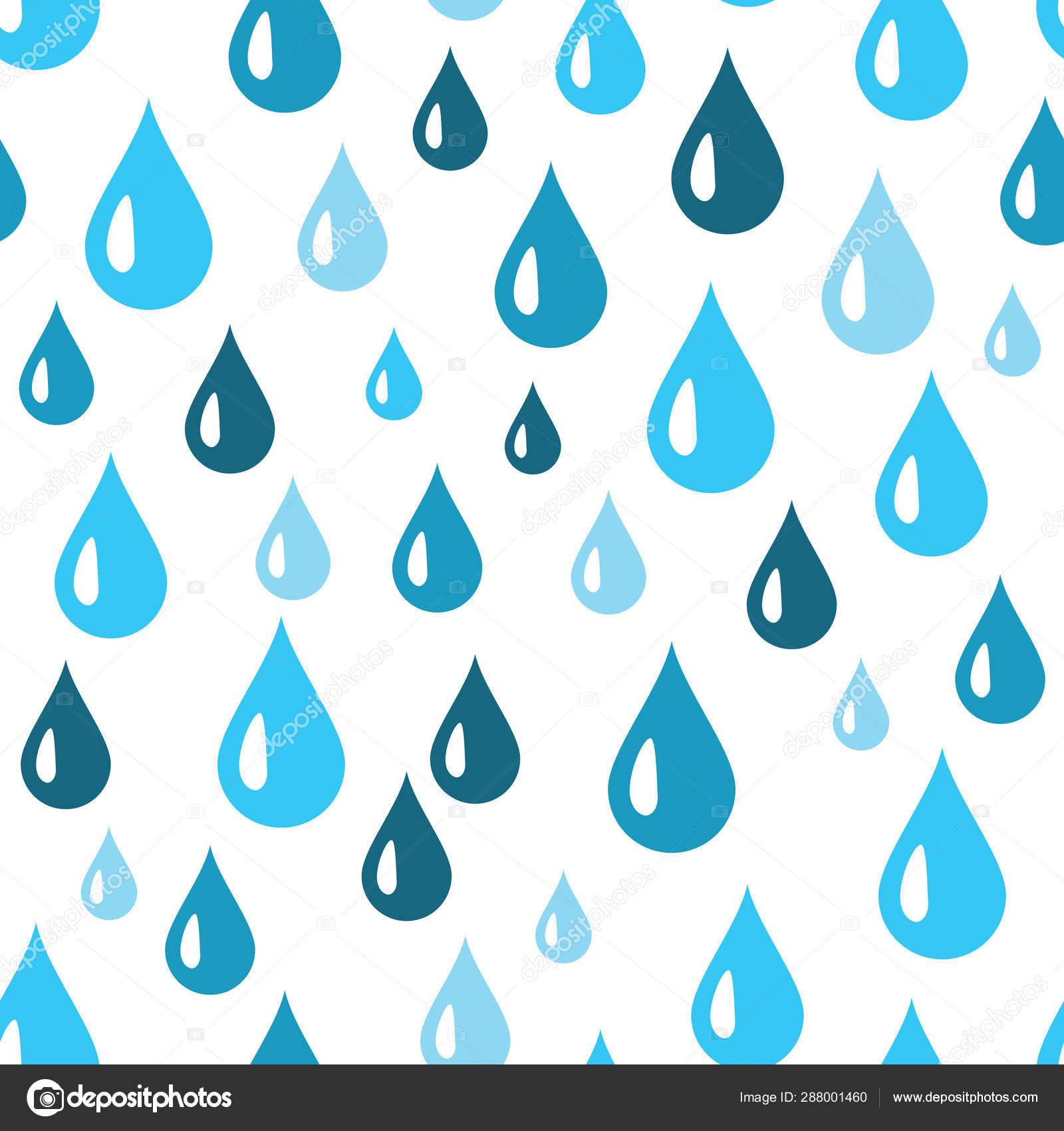Blue Water drop seamless pattern. Vector background. Seamless rain ... Blue Water drop seamless pattern. Vector background. Seamless rain ...