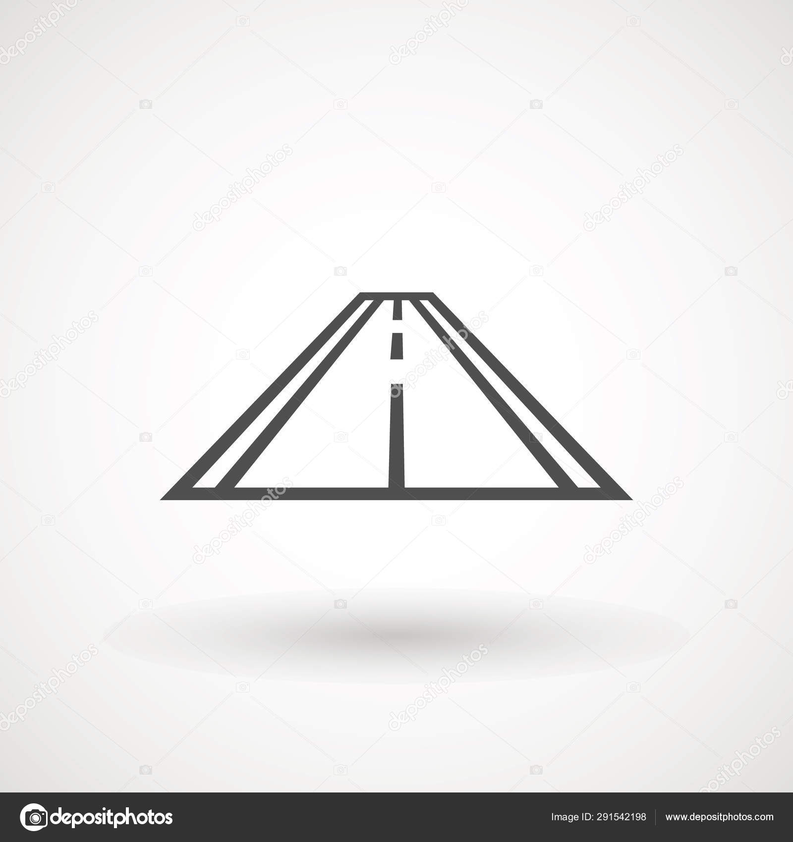 Road icon symbol vector logo element. Map, navigation, direction and ...