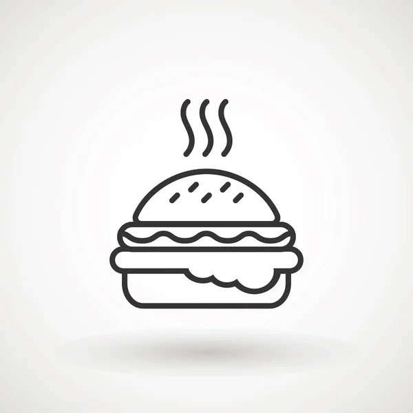 Sandwich Burger Hamburger icon illustration web site mobile logo app UI ...