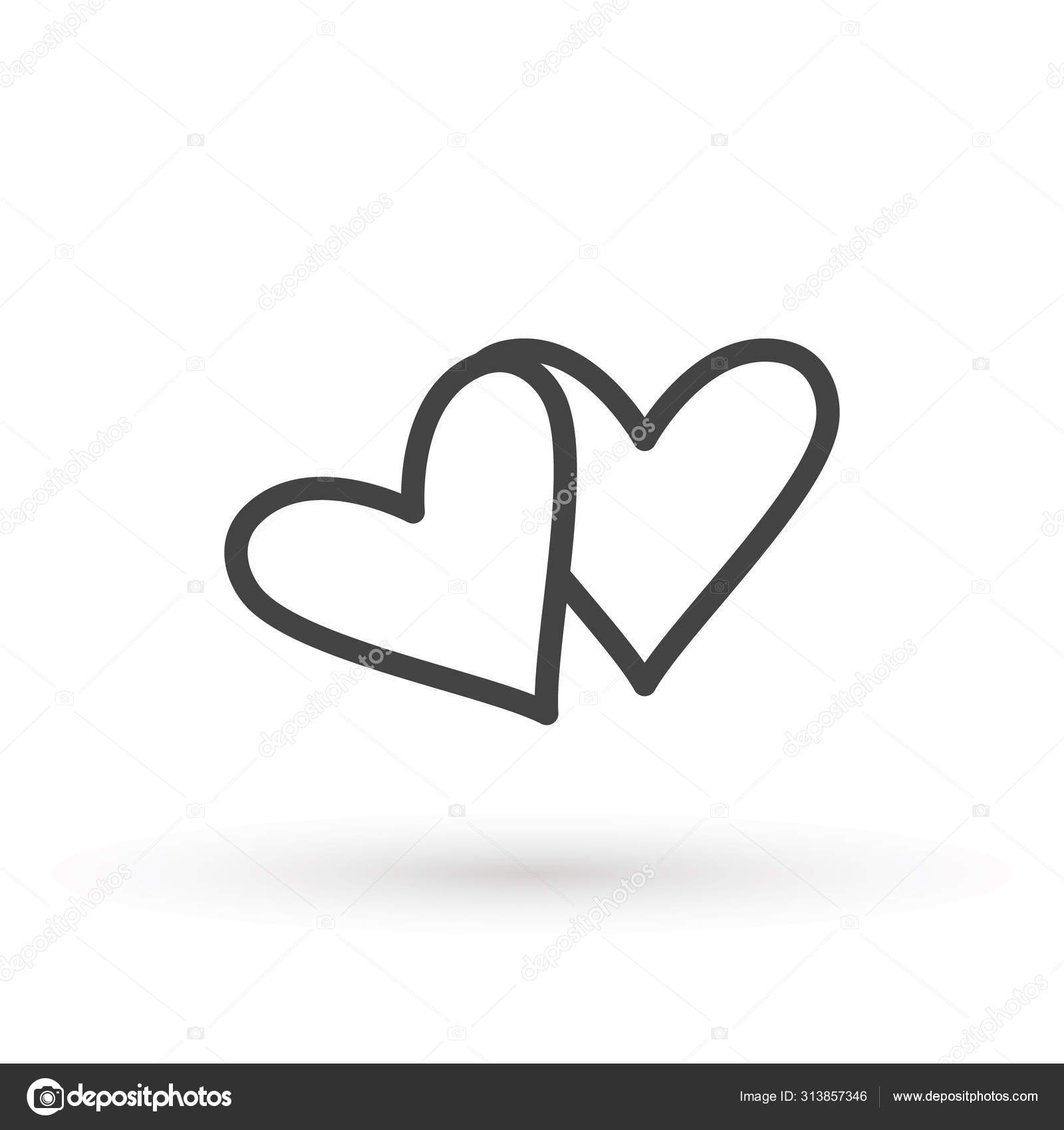 Double Heart Outline