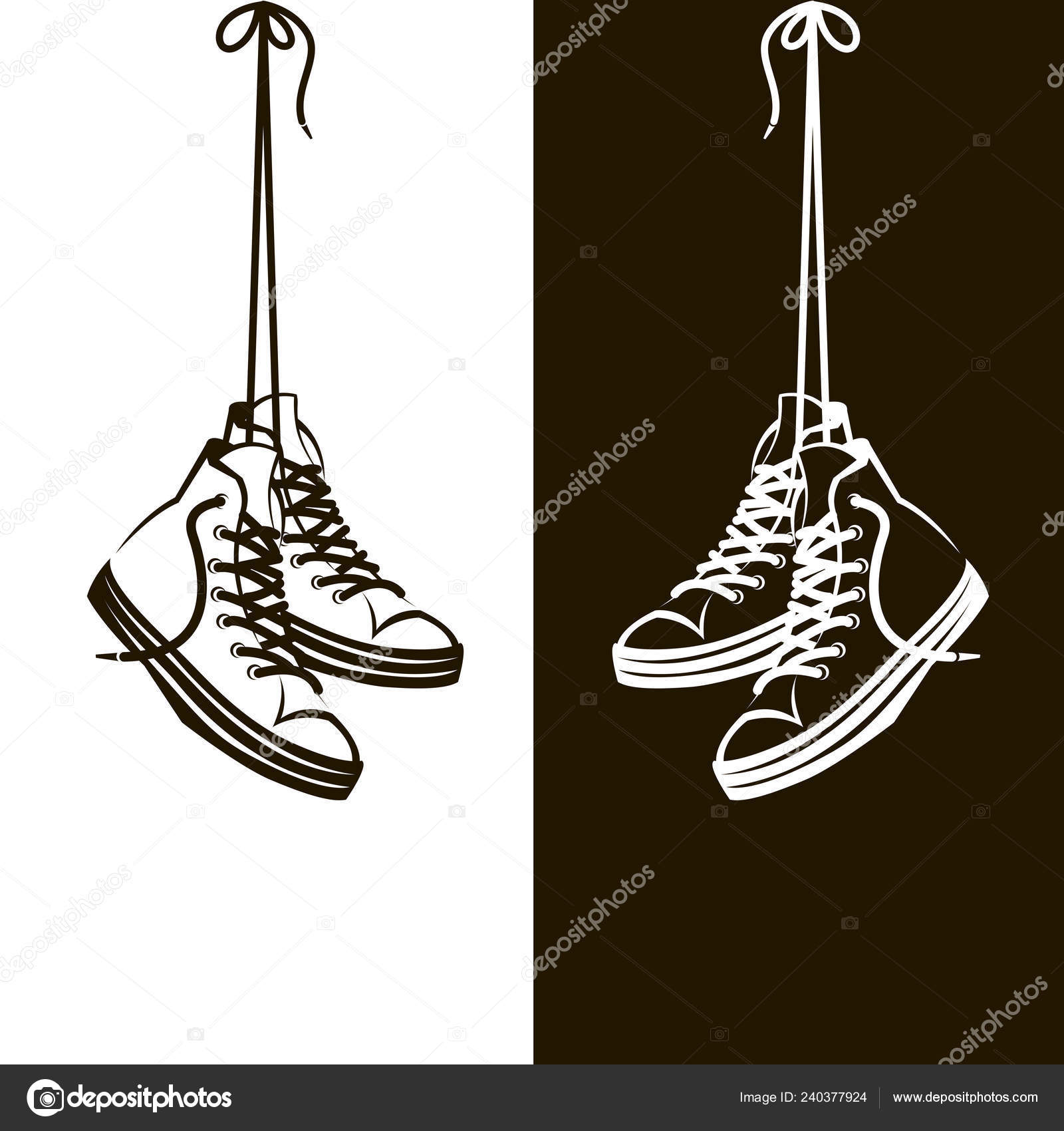 Shoes Hanging Vector