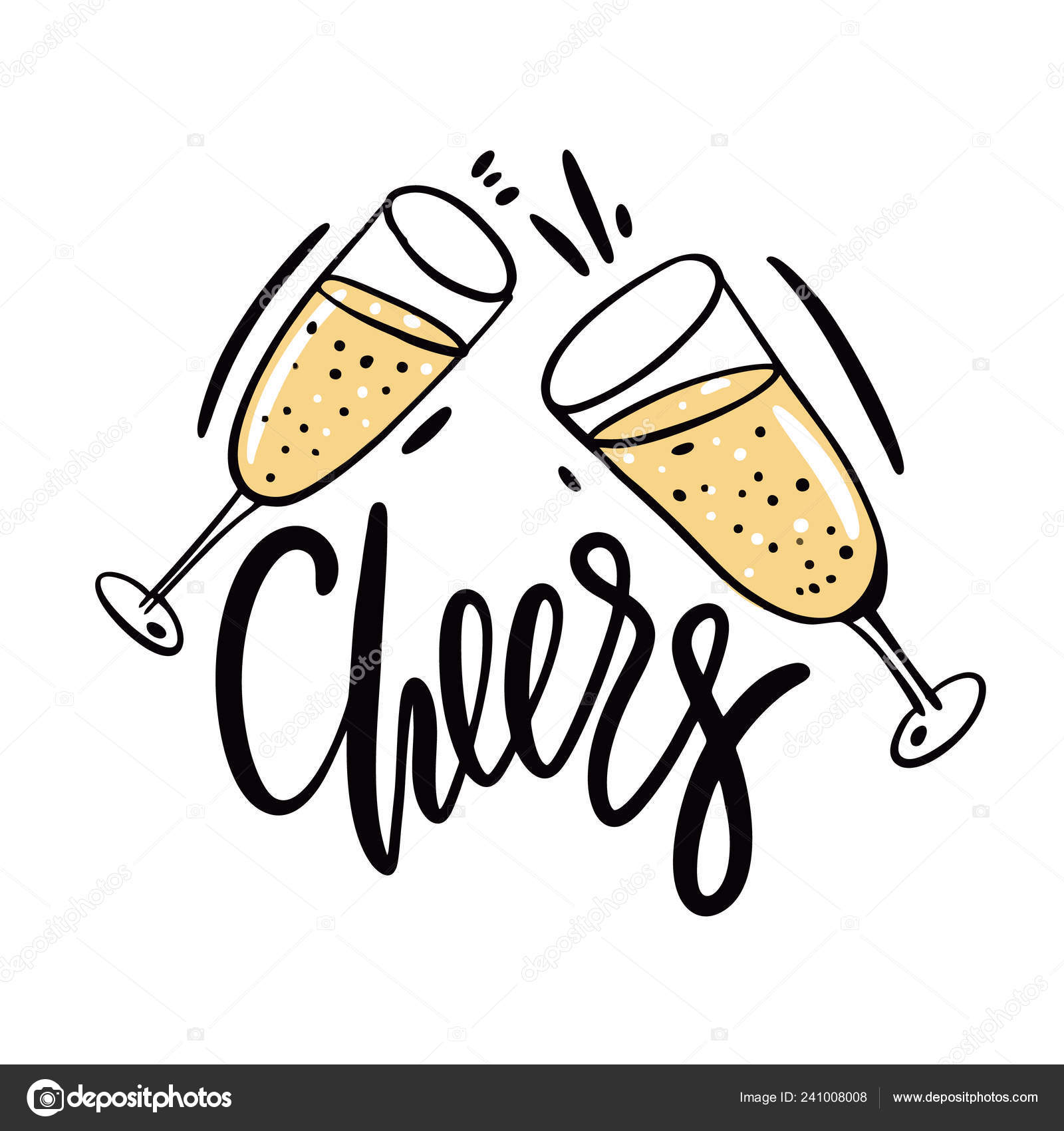 Cheers Wine Glasses Clip Art