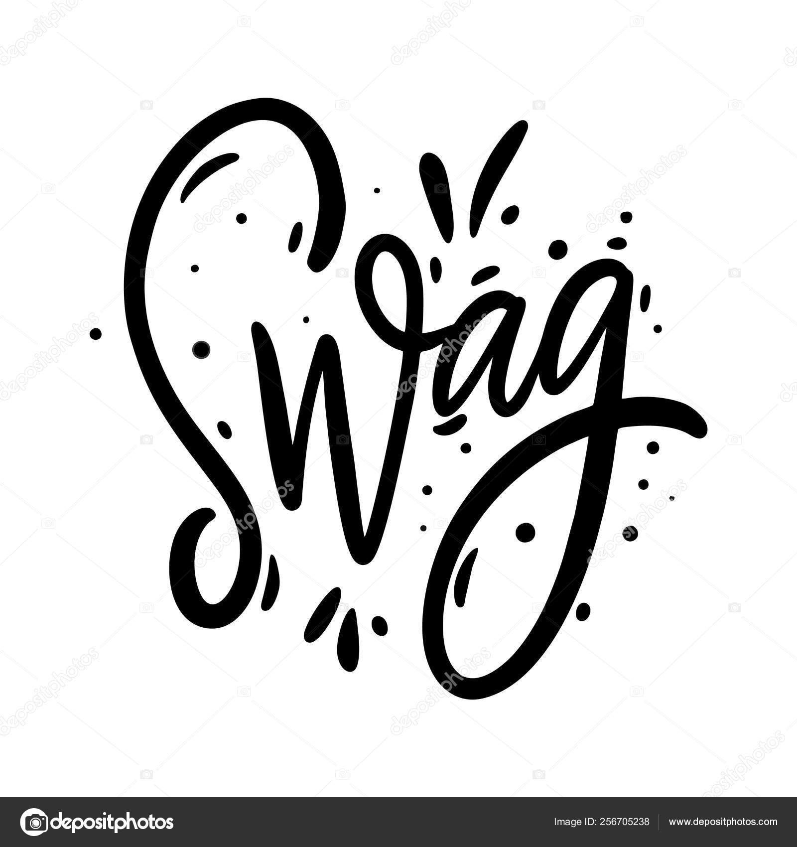 Swag. hand drawn vector lettering. Isolated on white background. Stock ...
