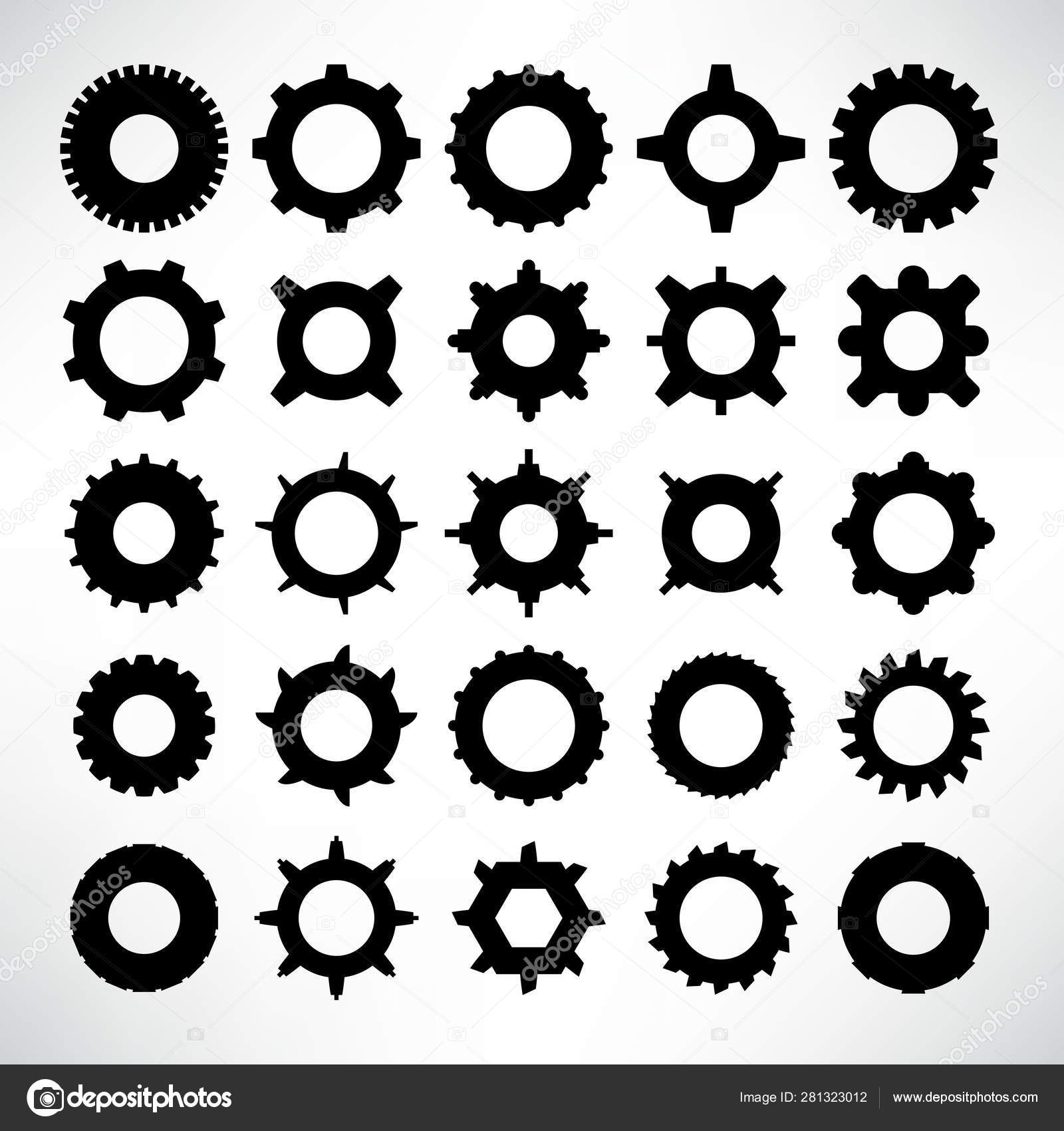 Vector Illustration Different Shapes Icons Set Stock Vector Image by ...