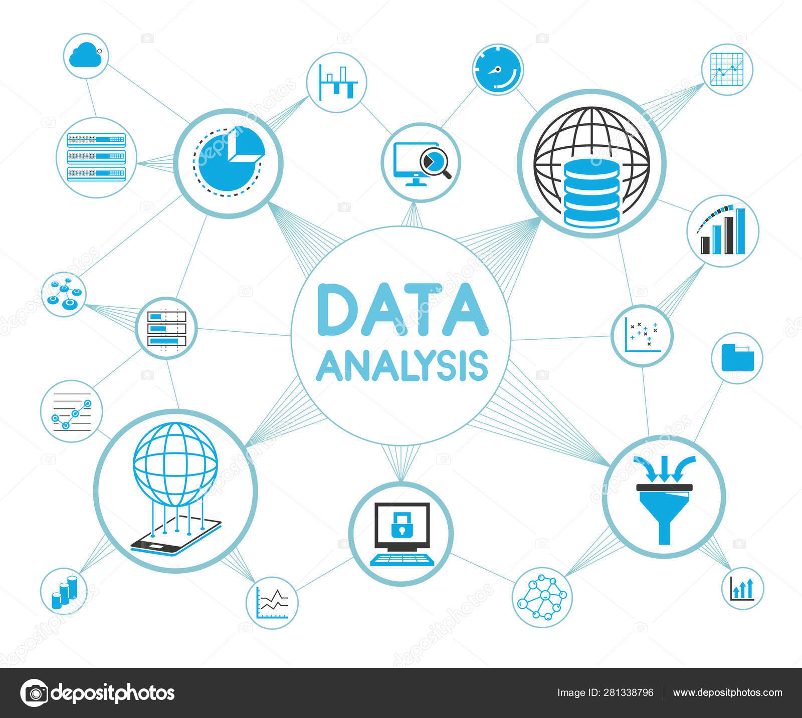 Vector Illustration Concept Data Analytics Stock Vector by ©loopang ...