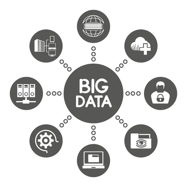 Vector Illustration Big Data Concept Stock Vector by ©loopang 281342600