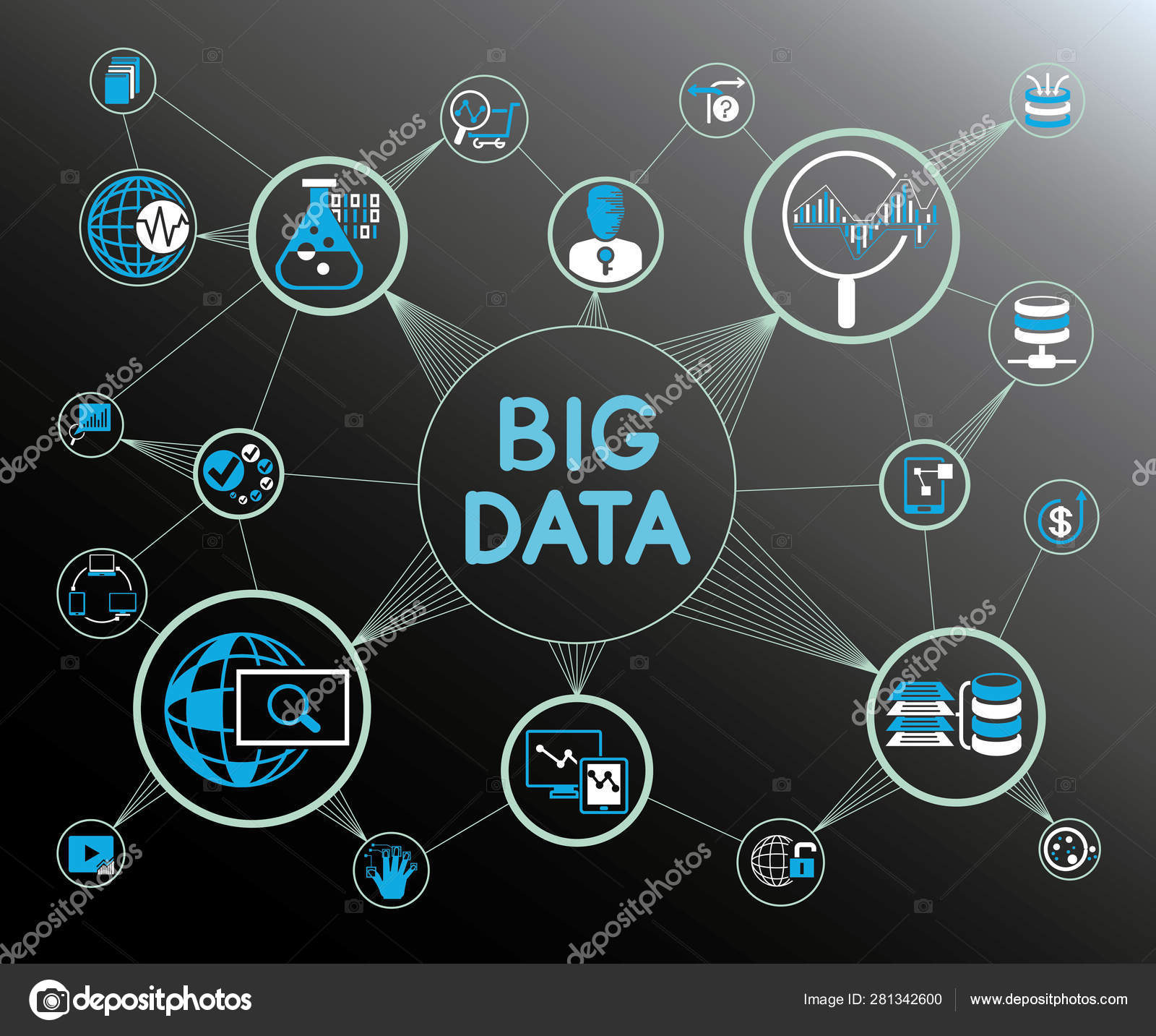 Vector Illustration Big Data Concept Stock Vector by ©loopang 281342600