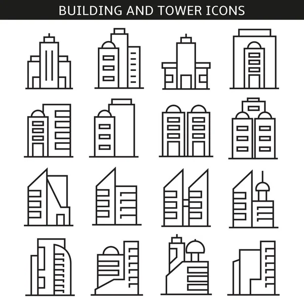 Vector Illustration Modern Buildings Icons Stock Vector by ©loopang ...