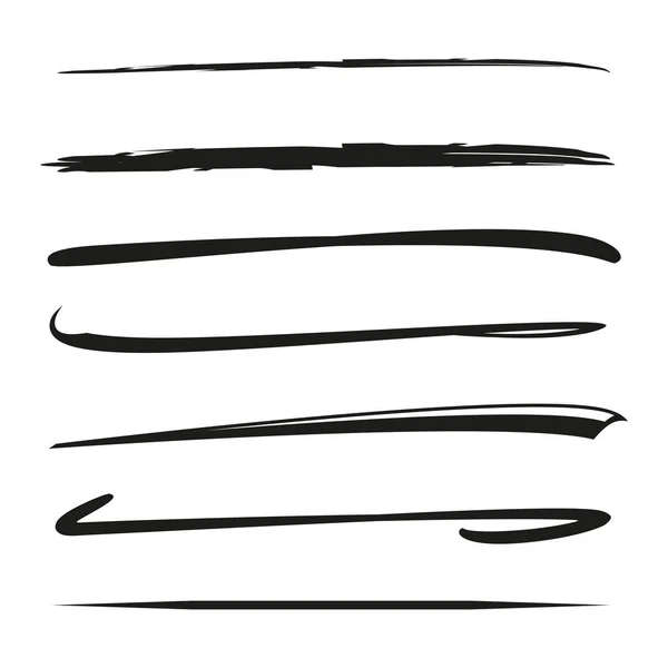 Black Brush Stroke Line Vector Set Stock Vector Image by ©loopang ...