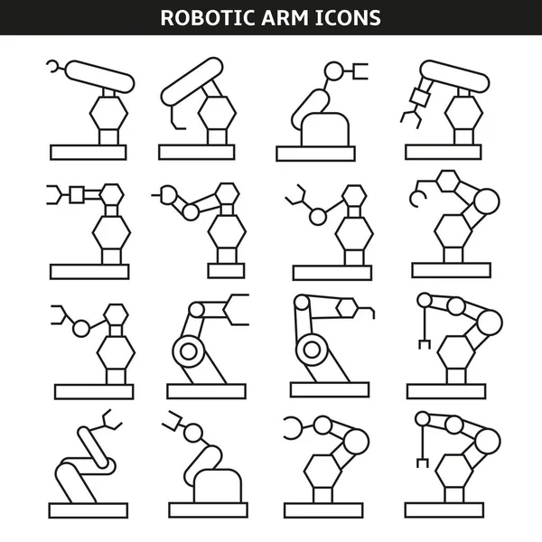 Robotic Arm Icons Vector Illustration Stock Vector by ©loopang 281323030