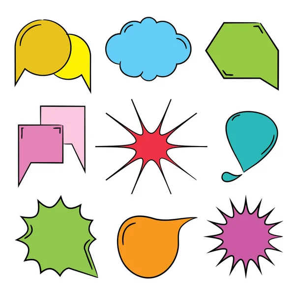 Funky Speech Bubbles On Dotted Background Stock Vector Image by ©baavli ...