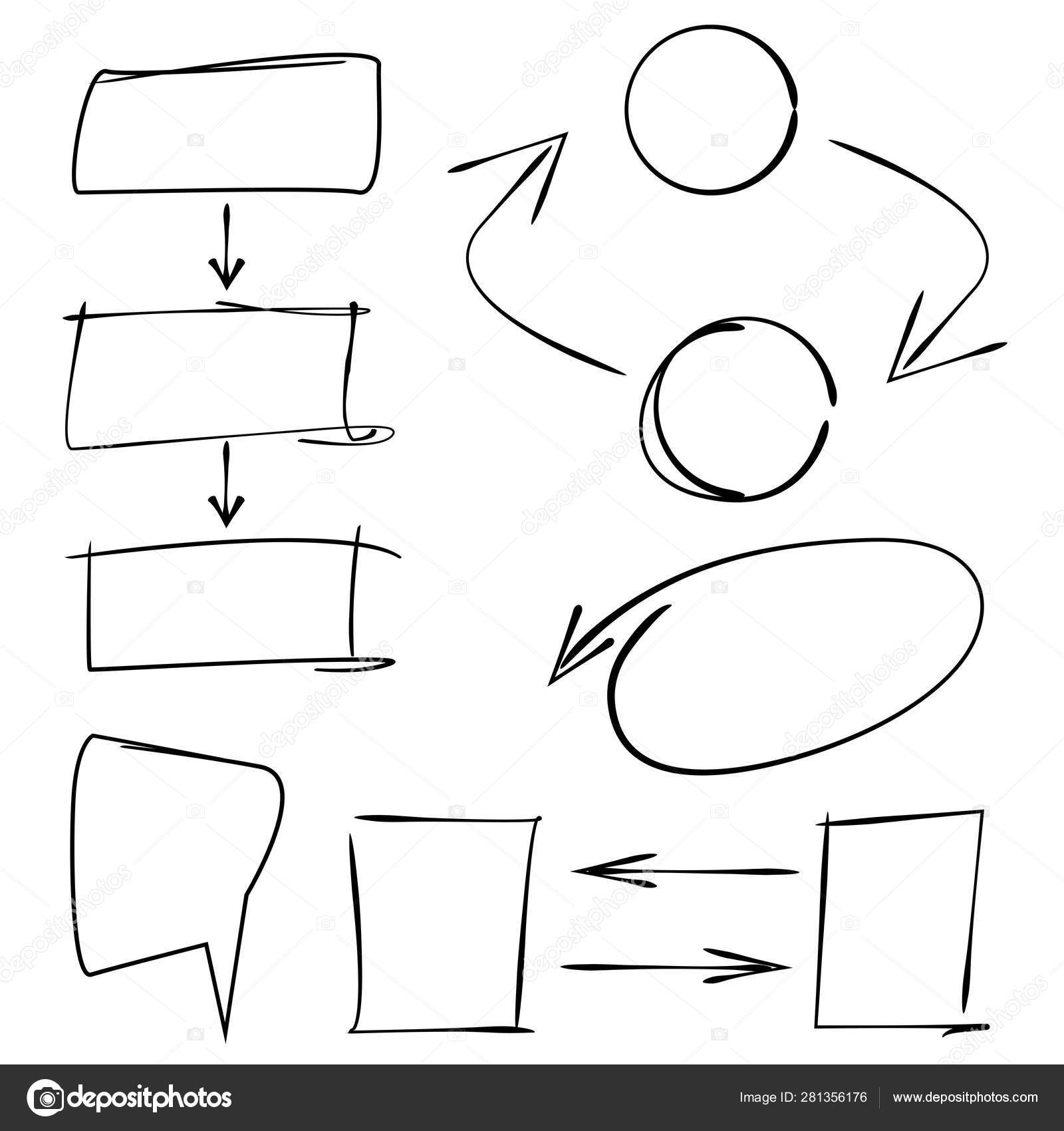 Hand Drawn Flow Chart Diagram Vector de stock por ©loopang 281356176