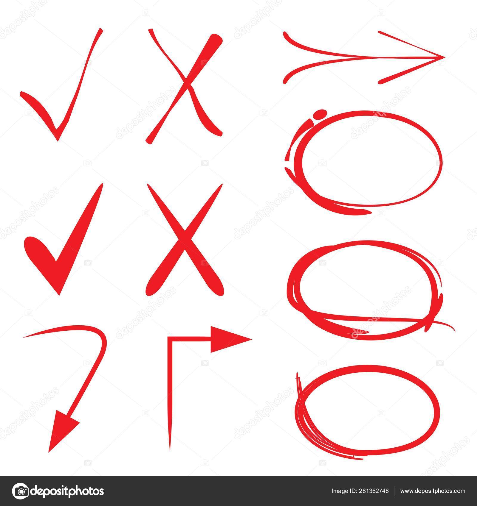 Hand Drawn Marker Elements Simply Vector Illustration Stock Vector ...