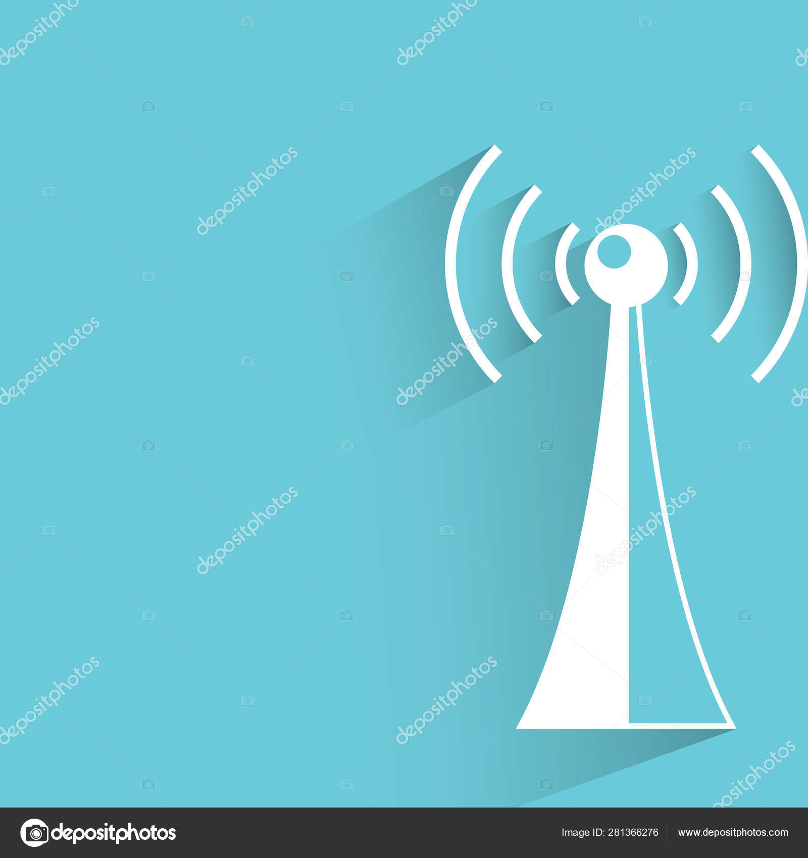 Antenna Communication Tower Stock Vector by ©loopang 281366276