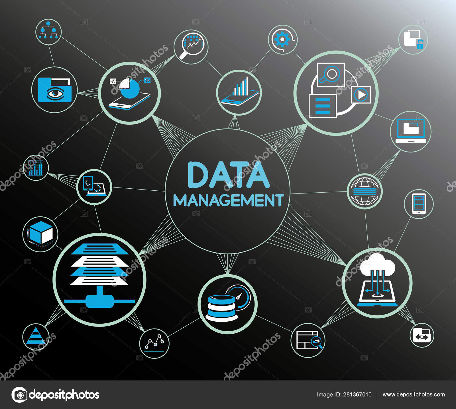 Vector Illustration Data Management Concept Stock Vector by ©loopang ...