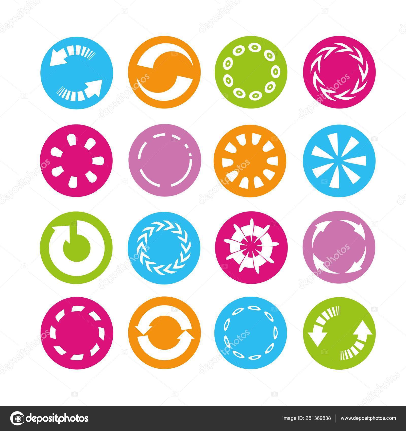 Vector Illustration Circles Icons Stock Vector by ©loopang 281369838
