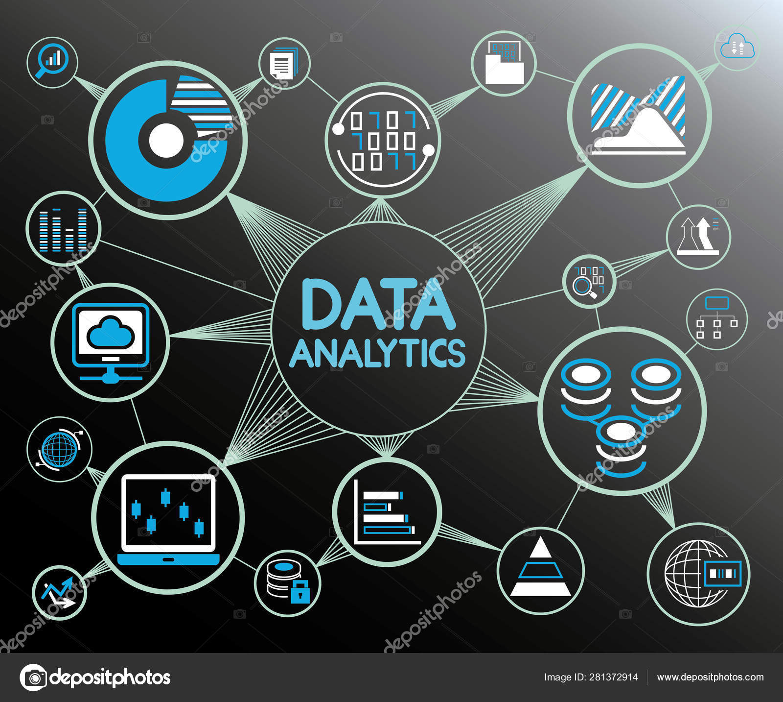 Vector Illustration Data Analytics Concept Stock Vector by ©loopang ...