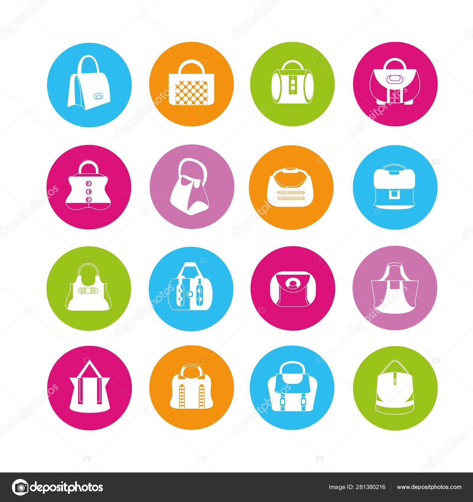 Vector Illustration Bags Icons Stock Vector by ©loopang 281380216
