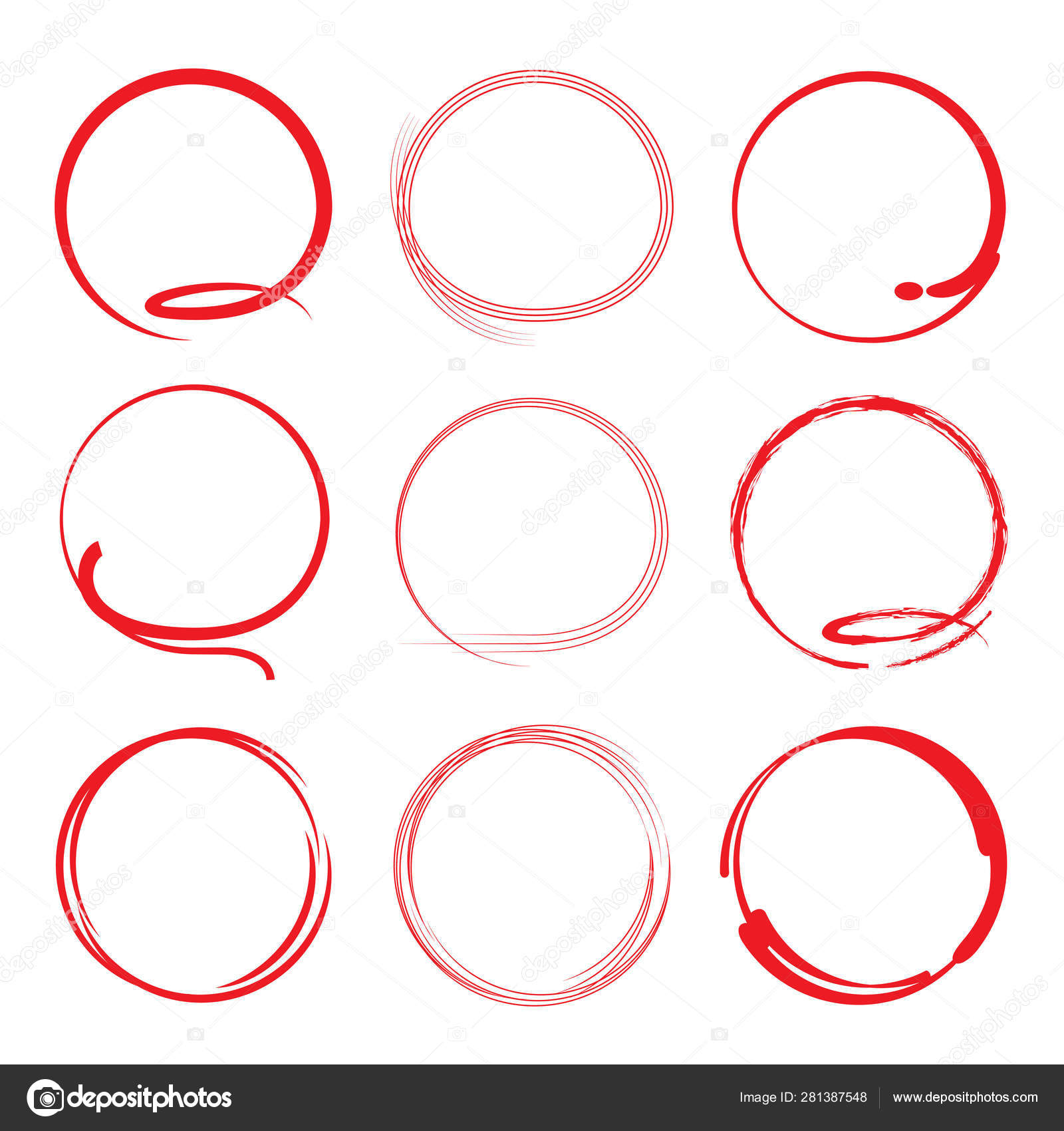 Hand Drawn Marker Elements Simply Vector Illustration Stock Vector ...