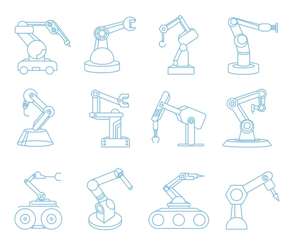 Robotic Arm Icons Vector Illustration Stock Vector by ©loopang 281331148