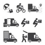 Delivery Man Postman Courier Post Stick Figure Pictogram Icon Stock ...