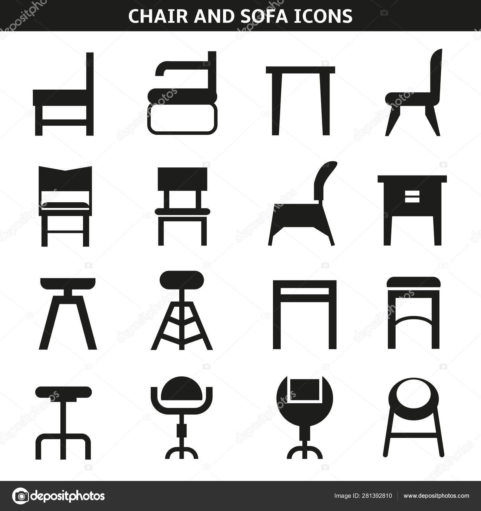 Ilustración Vectorial Iconos Silla Vector de stock por ©loopang 281392810