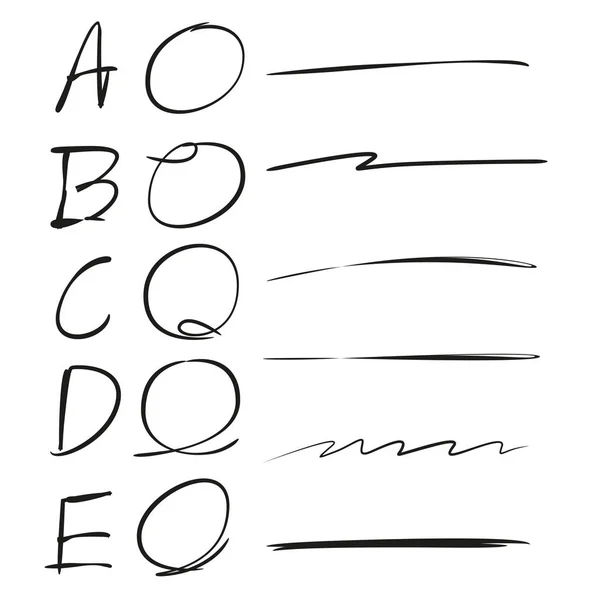 Hand Drawn Marker Elements Simply Vector Illustration Stock Vector by ...