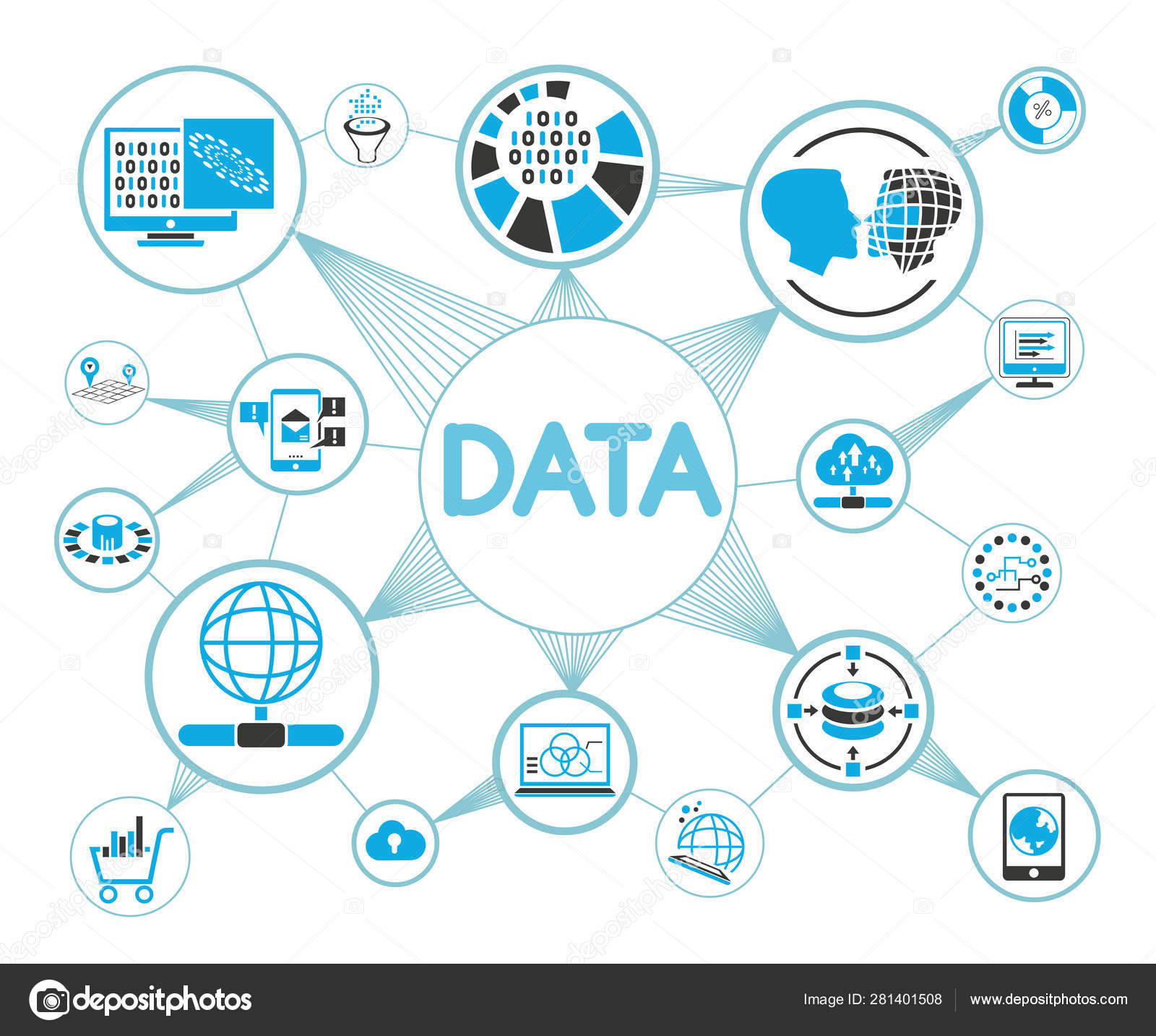 Vector Illustration Concept Data Stock Vector by ©loopang 281401508