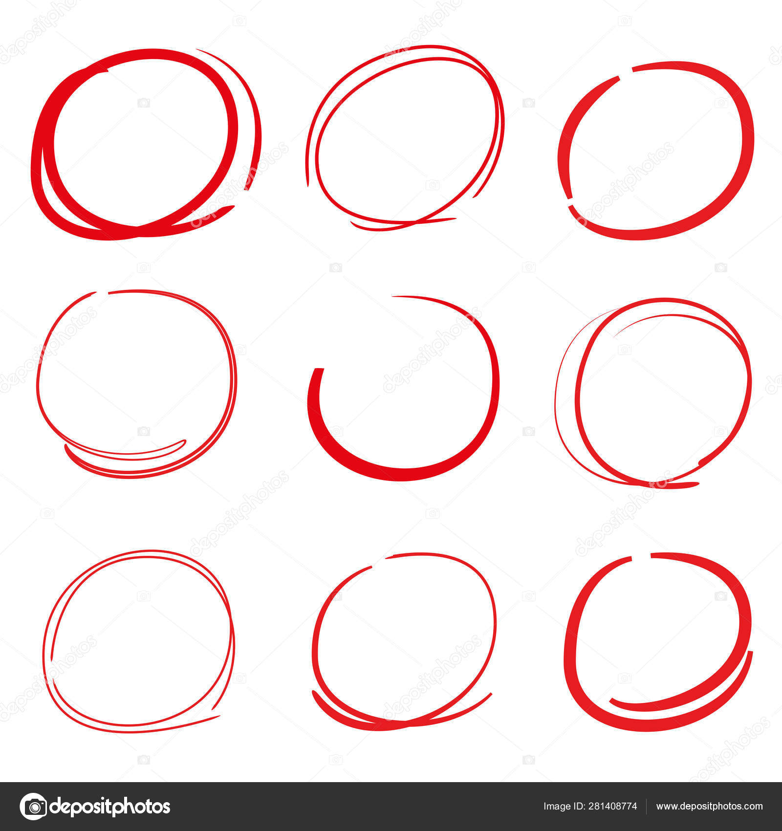 Conjunto Iluminador Círculo Rojo Vector de stock #281408774 de ©loopang