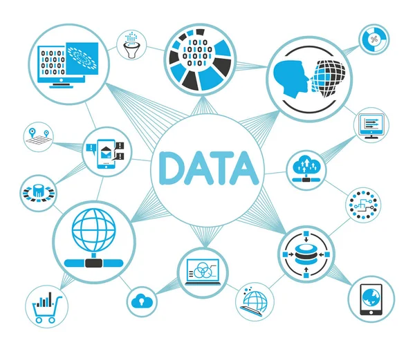 Vector Illustration Data Management Concept Stock Vector By ©loopang 281367010