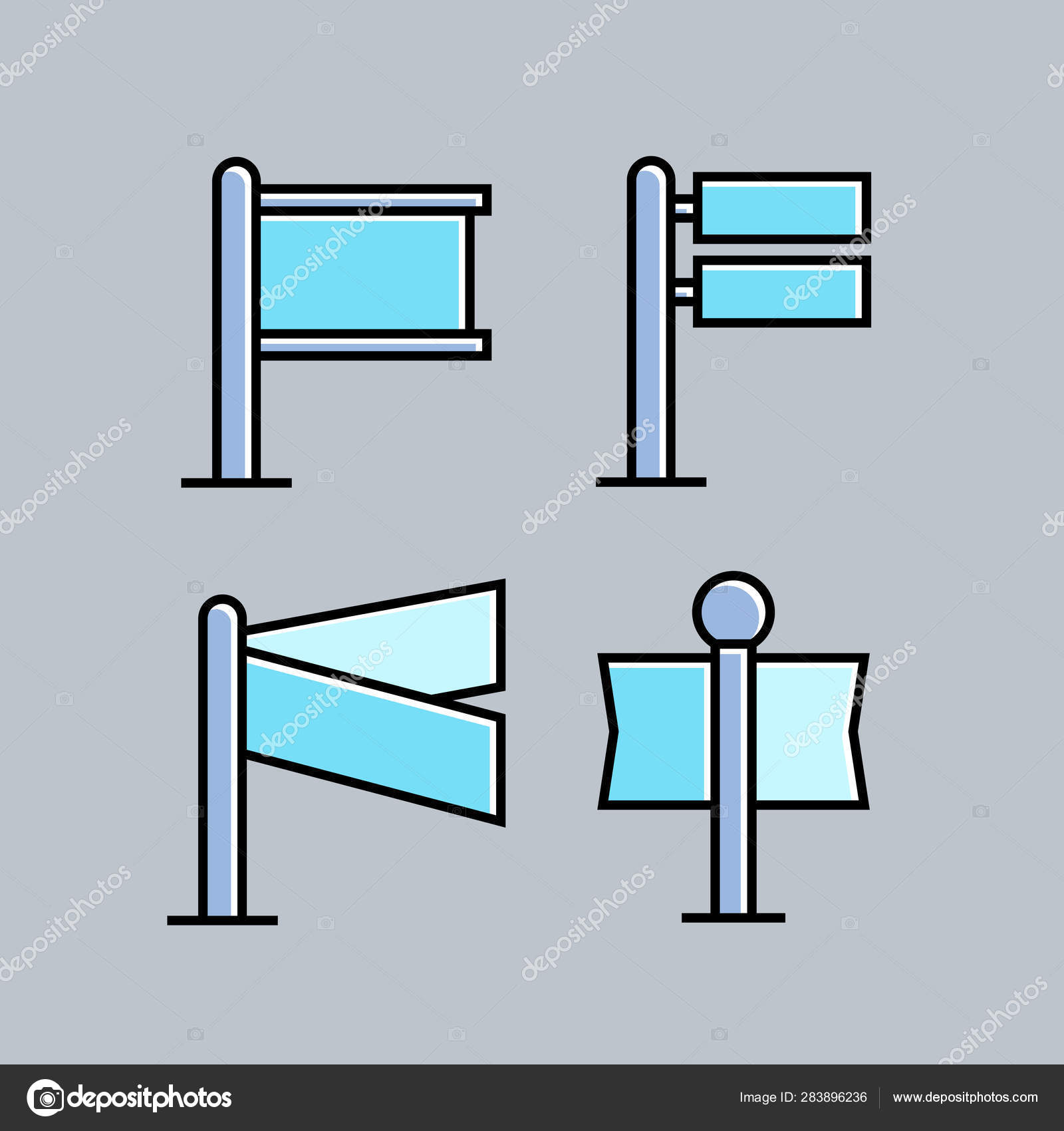 Vector Illustration Signs Icons Set Stock Vector Image by ©loopang ...