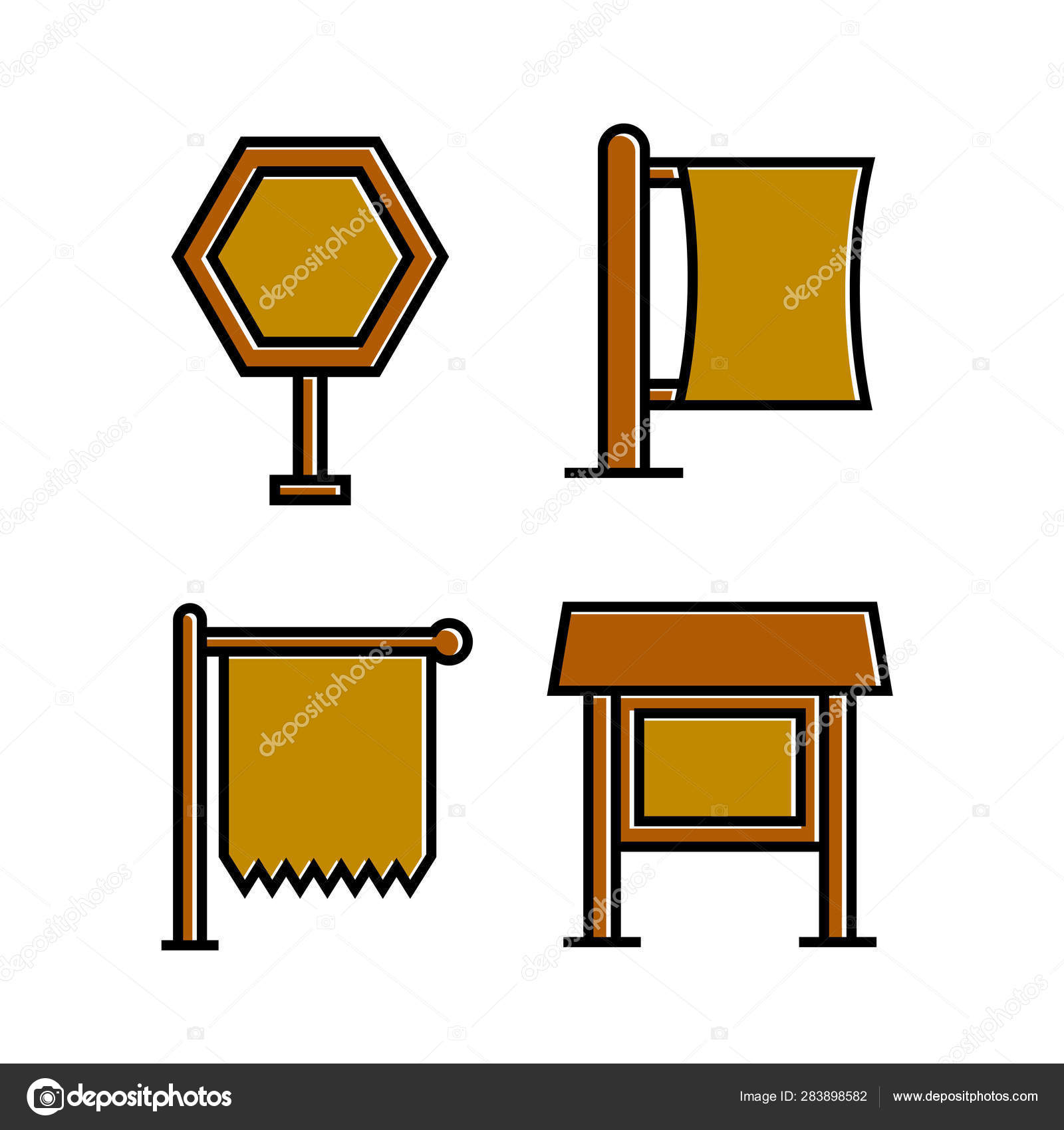 Vector Illustration Signs Icons Set Stock Vector Image by ©loopang ...